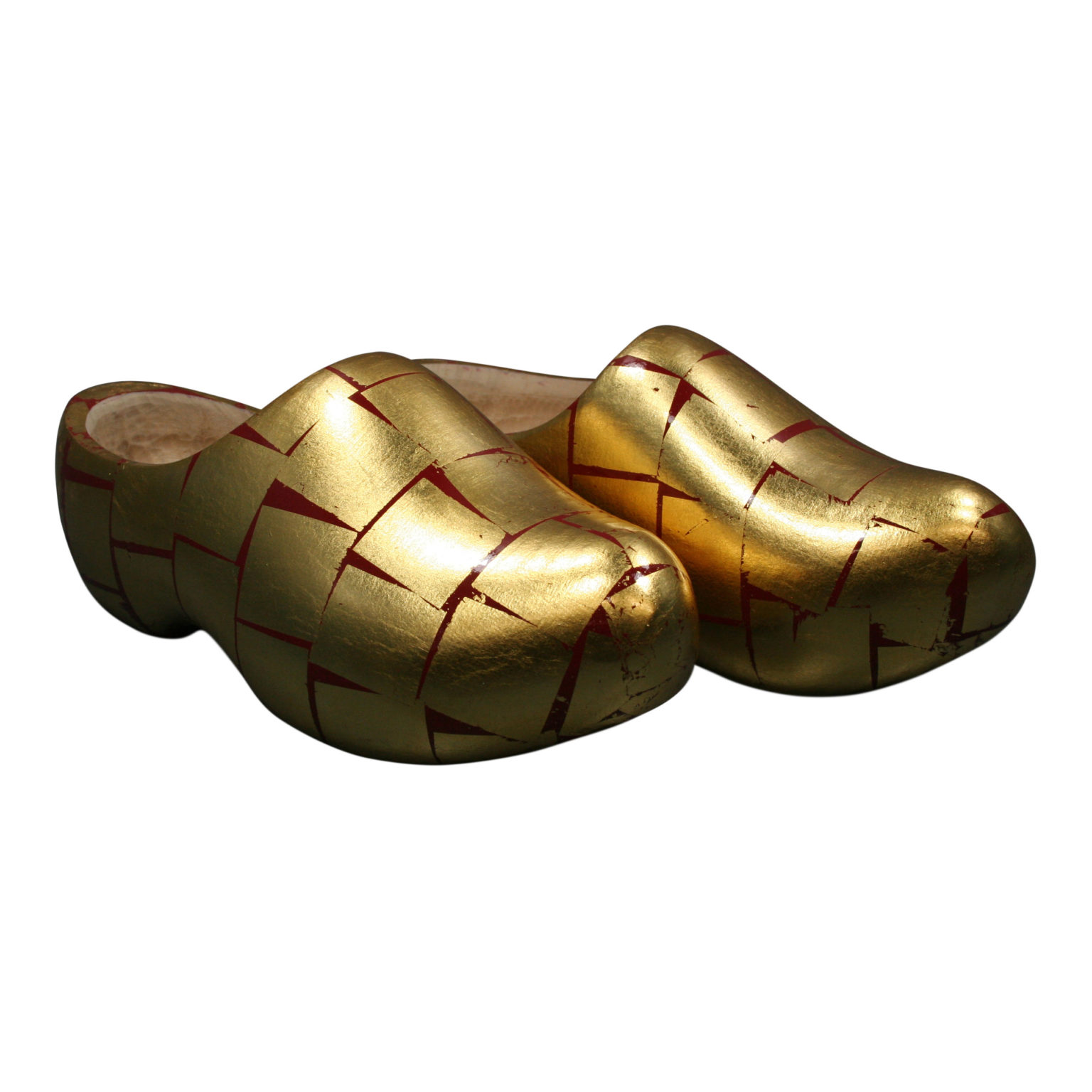 Klompen rood / goud blocked RVK8055 - Gouden Cadeau